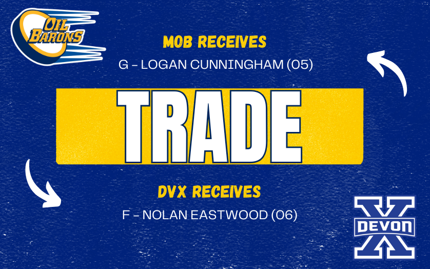 Oil Barons Acquire Goaltender Logan Cunningham from Xtreme | Fort McMurray Oil Barons